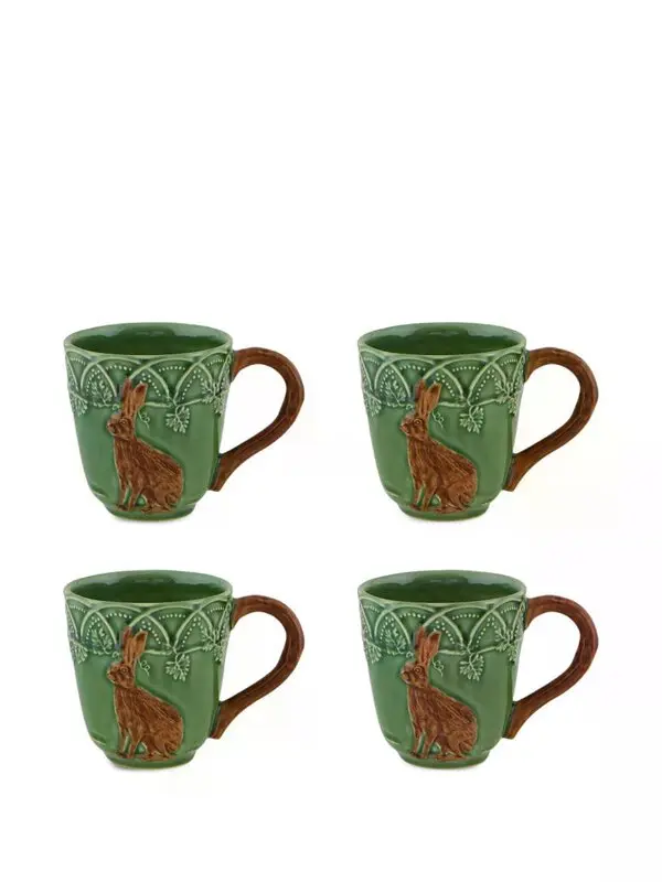BORDALLO PINHEIRO Forest Rabbit-motif Mug - Green