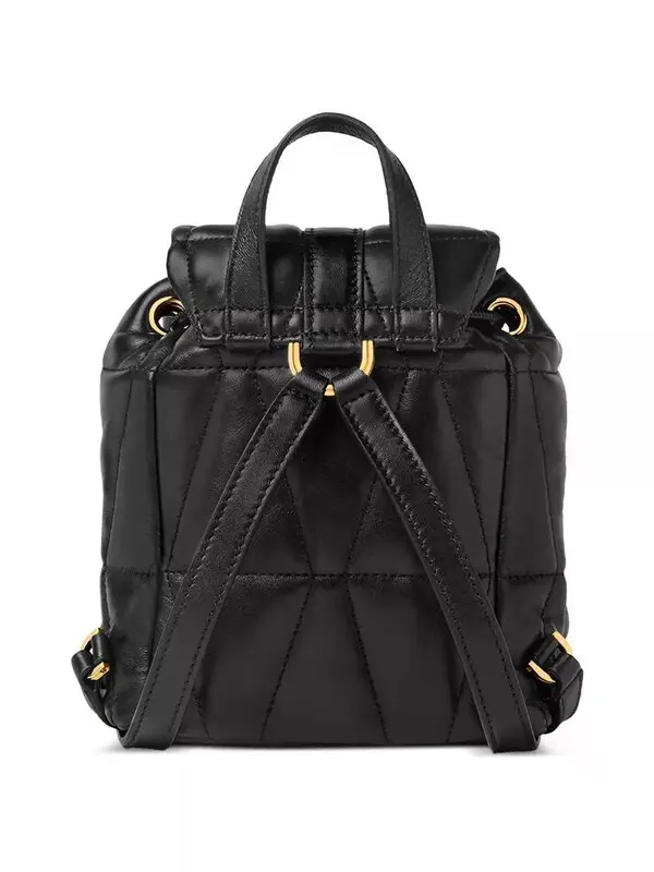 Versace Quilted Nappa Leather Medusa Backpack - Black