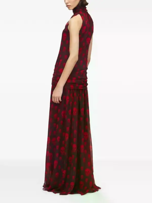Alexander McQueen Skull-print Maxi Dress