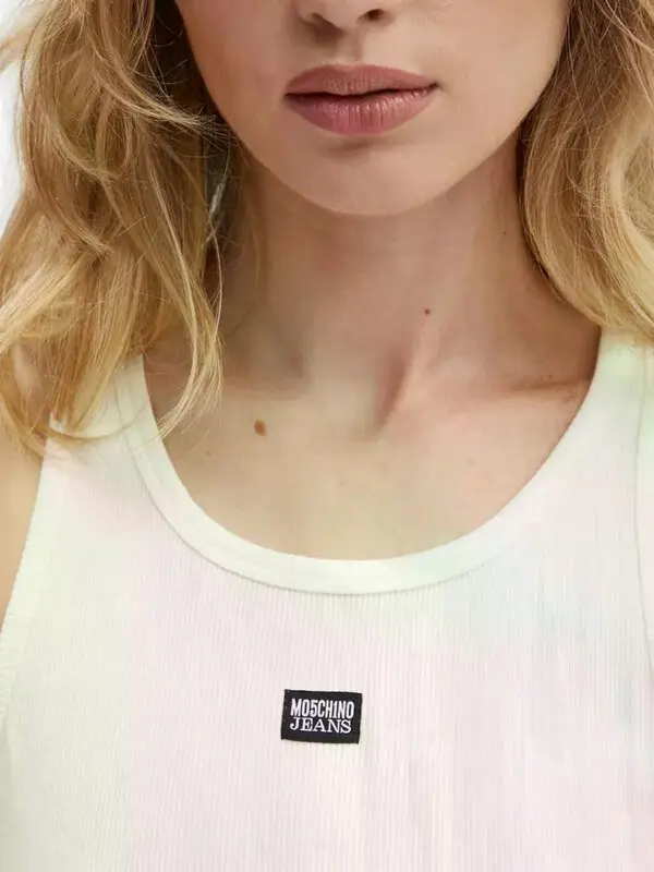 Moschino Ribbed Logo-patch Tank