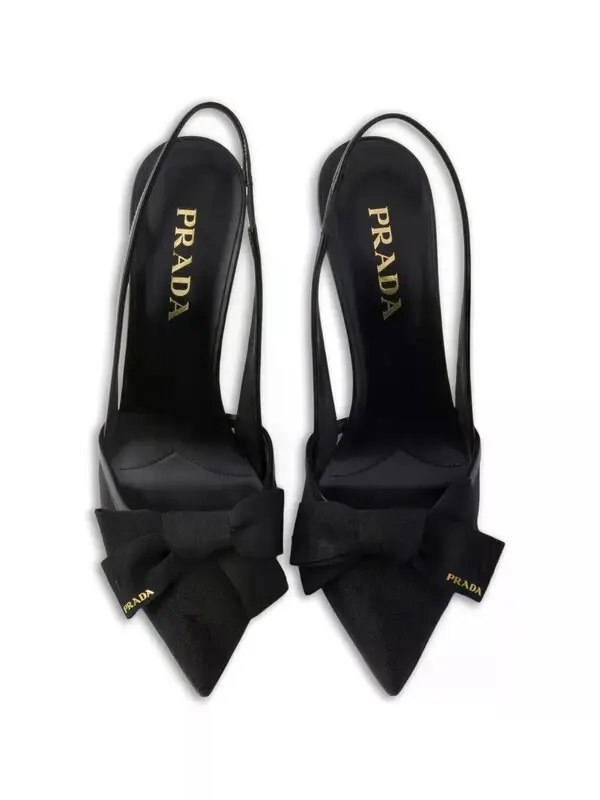 Prada Heeled Mesh Pumps - Black