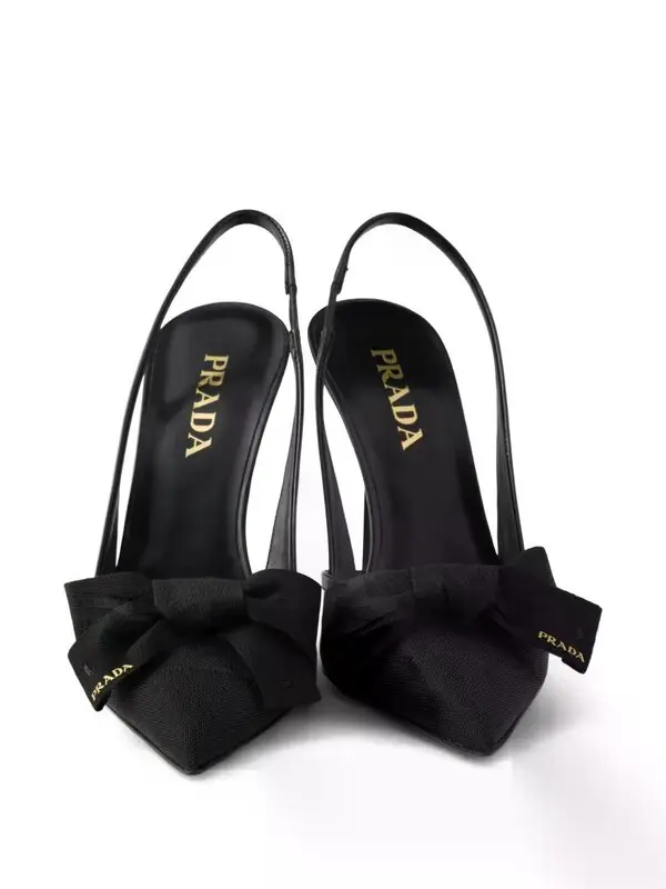 Prada Heeled Mesh Pumps - Black