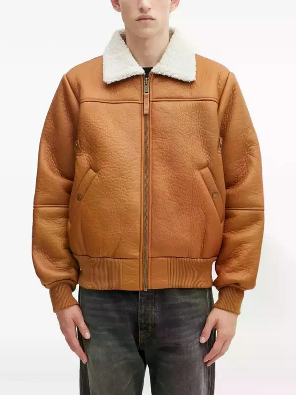 Alpha Industries Full-zip Shearling-collar Jacket