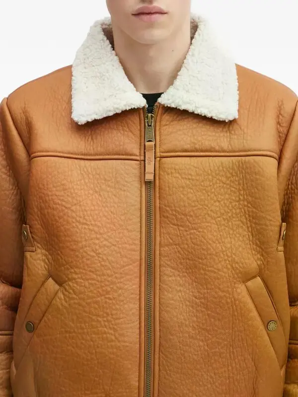 Alpha Industries Full-zip Shearling-collar Jacket