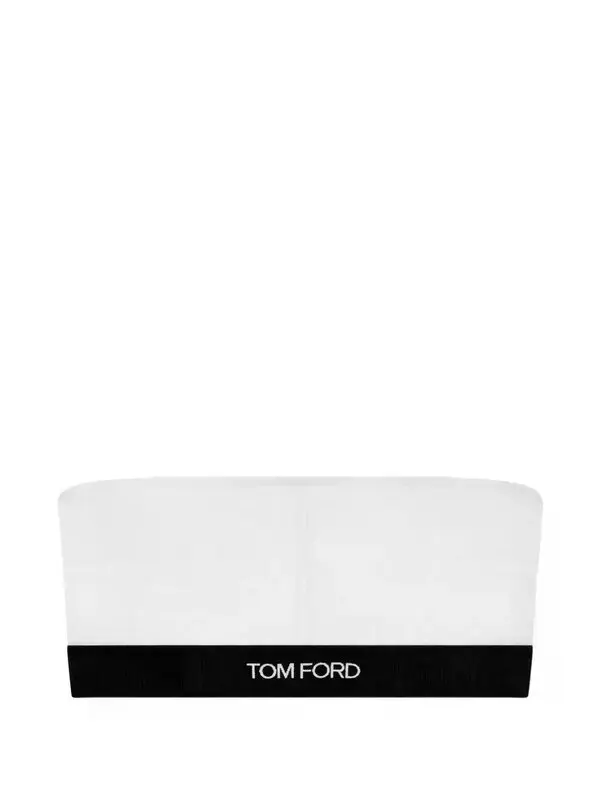TOM FORD Logo-band Bra - White