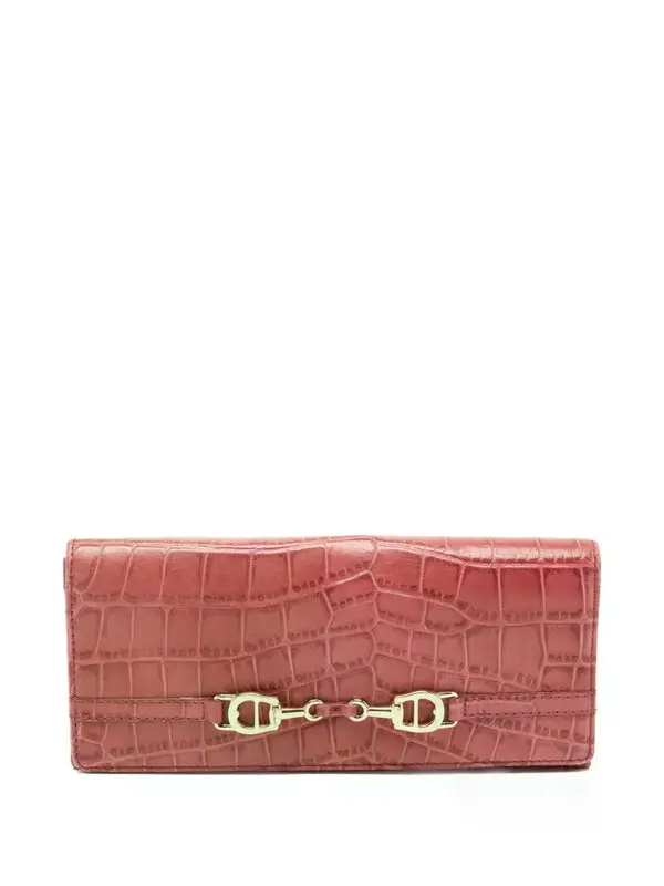 AIGNER Croc-embossed Leather Wallet - Pink