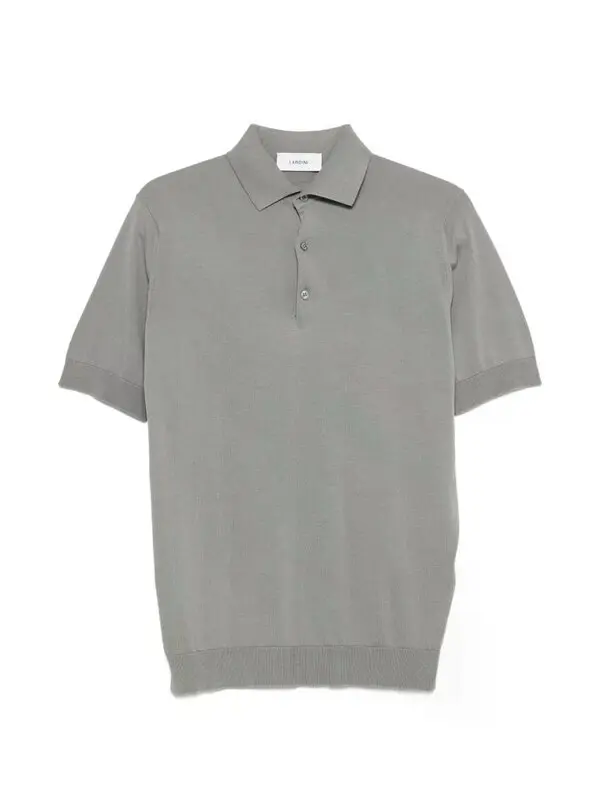 LARDINI Short-sleeve Knitted Polo Shirt