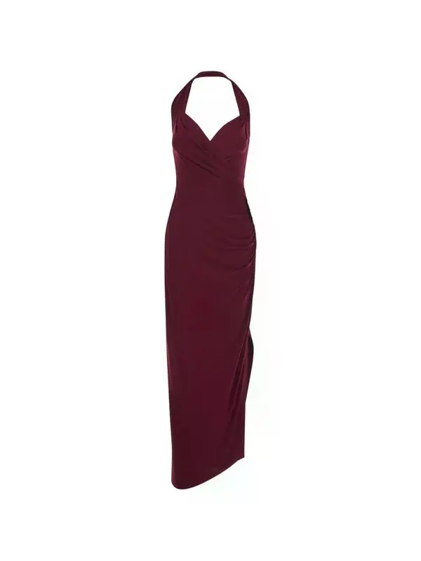 Norma Kamali Halterneck Draped Dress