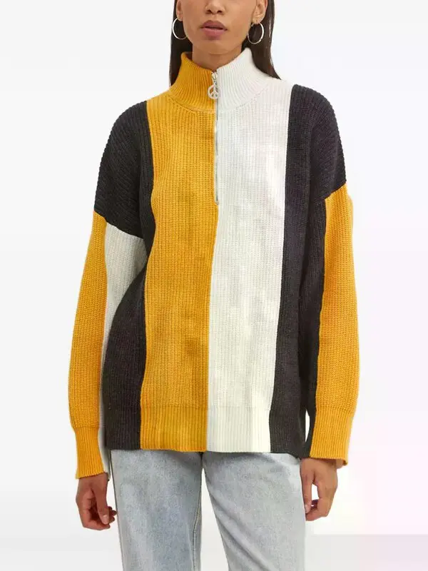 Moschino Striped Zip Knitwear