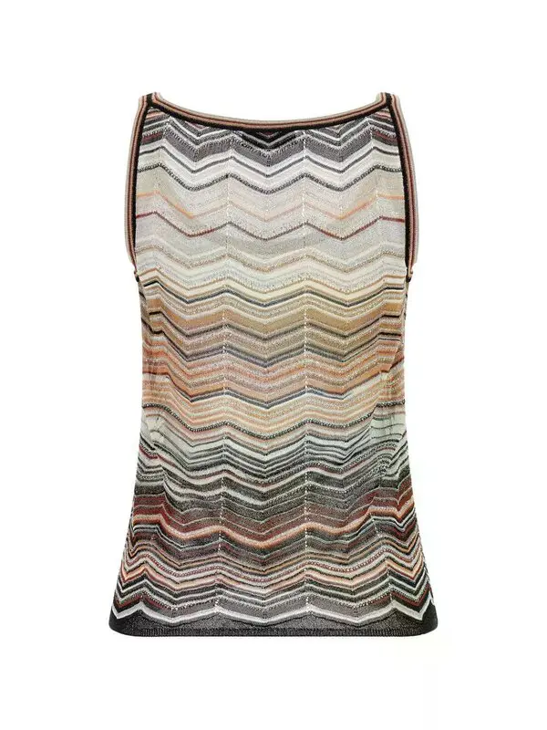Missoni Chevron Sequin Tank Top - Neutrals