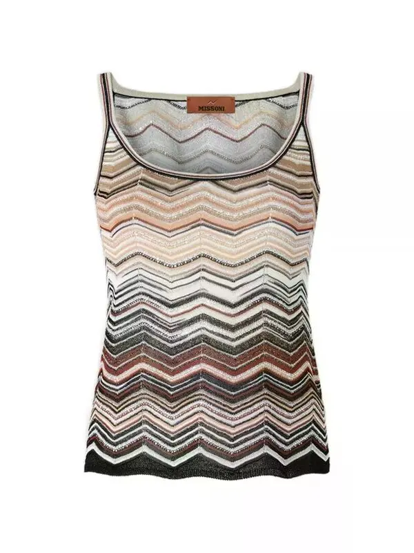 Missoni Chevron Sequin Tank Top - Neutrals