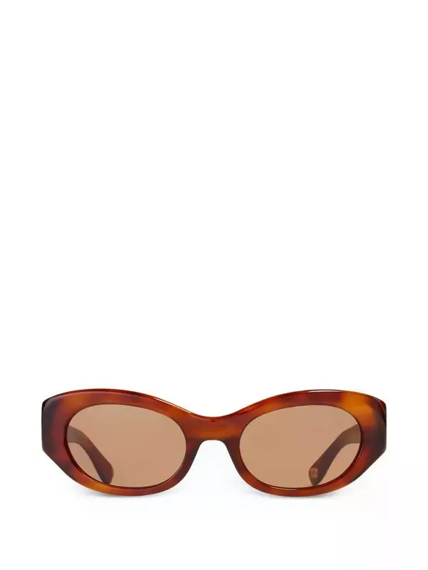 GANNI X Ace & Tate Dakota Oval-frame Sunglasses - Brown