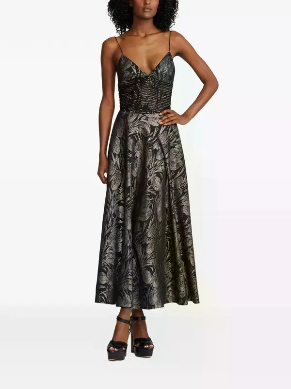 Ralph Lauren Henri Floral V-neck Midi Dress