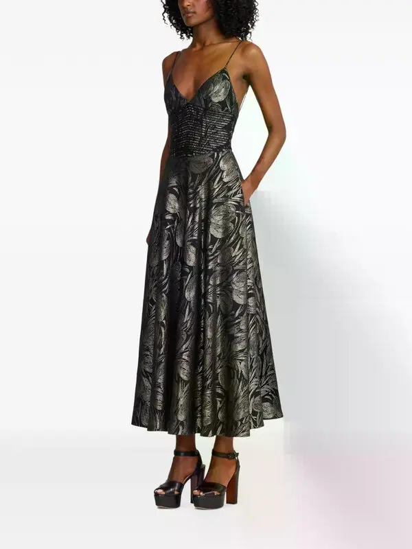 Ralph Lauren Henri Floral V-neck Midi Dress
