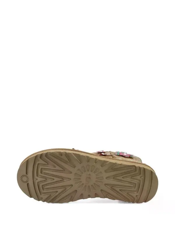 UGG Mini Meadow Floral Ankle Boots - Brown