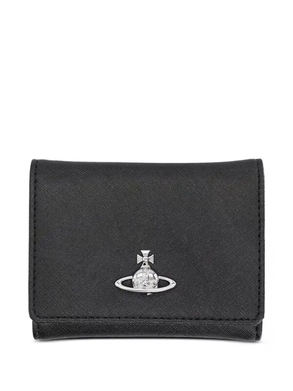 VIVIENNE WESTWOOD Orb-plaque Clasp Wallet - Black
