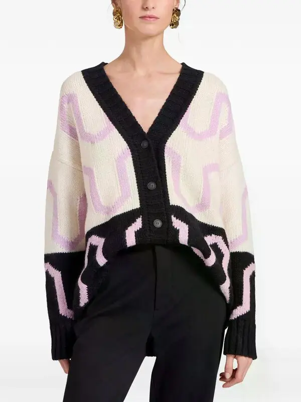 La DoubleJ Geometric Comber Cardigan