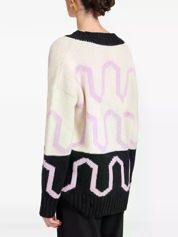 La DoubleJ Geometric Comber Cardigan