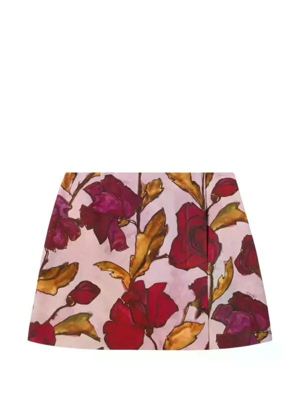 La DoubleJ Floral Print Mini Skirt