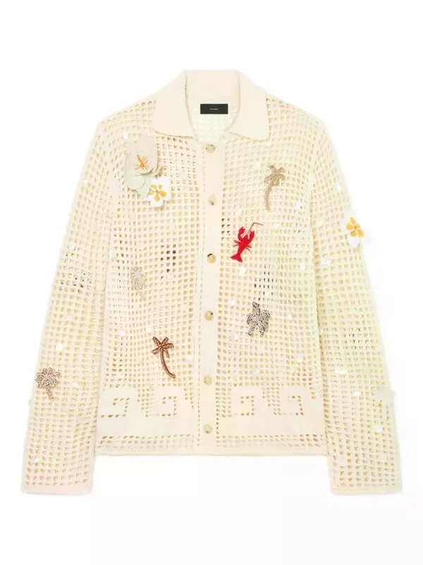 Alanui Open-work Embellished Shirt