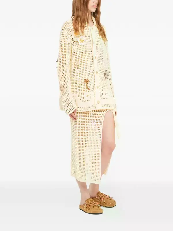 Alanui Open-work Embellished Shirt