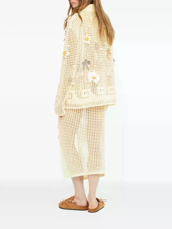 Alanui Open-work Embellished Shirt