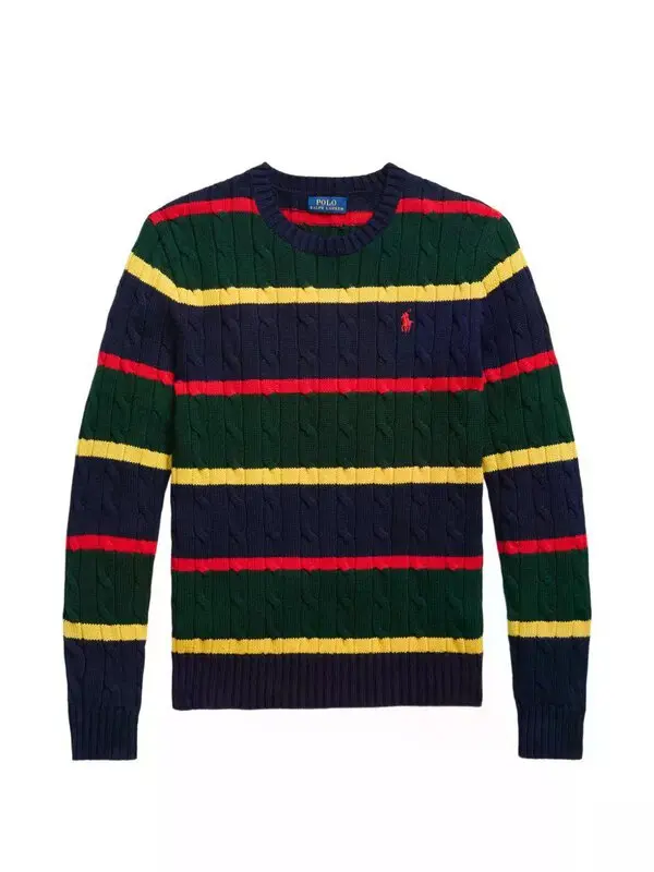 Polo Ralph Lauren Striped Cable-knit Sweater