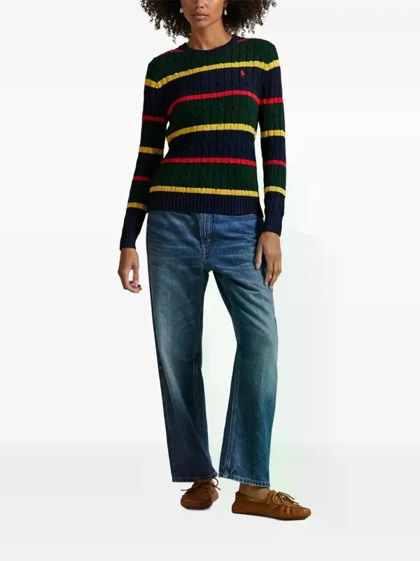 Polo Ralph Lauren Striped Cable-knit Sweater