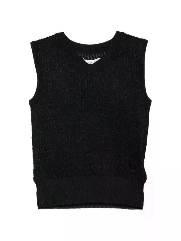 MAISON MARGIELA Crew-neck Sleeveless Vest - Black
