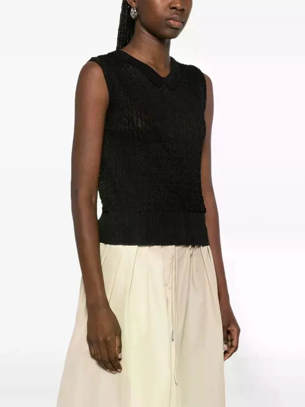 MAISON MARGIELA Crew-neck Sleeveless Vest - Black