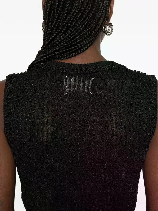MAISON MARGIELA Crew-neck Sleeveless Vest - Black