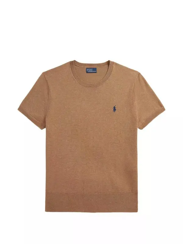 Polo Ralph Lauren Logo-embroidered Knit Top - Brown
