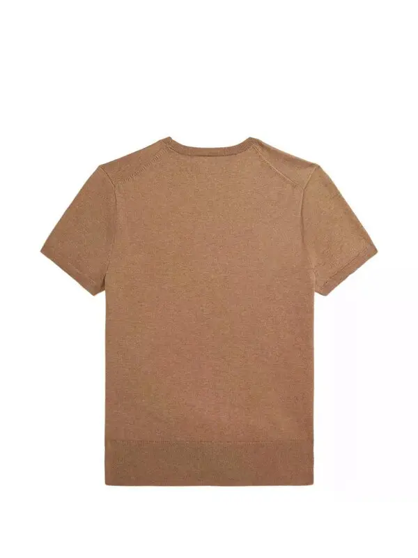 Polo Ralph Lauren Logo-embroidered Knit Top - Brown