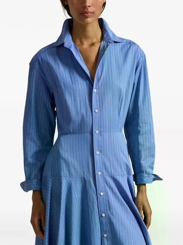 ralph lauren pinstripe shirt dress Lauren Ralph Lauren Women's Striped Pleated Broadcloth Shirtdress