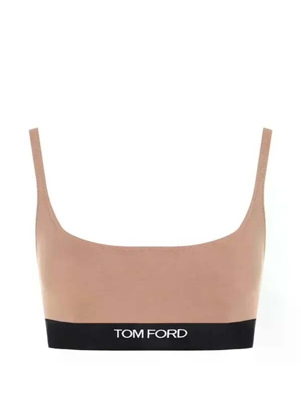 TOM FORD Logo-underband Bra - Neutrals