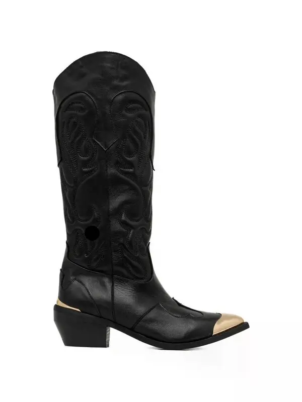 Just Cavalli Embossed Metal-toe Boots