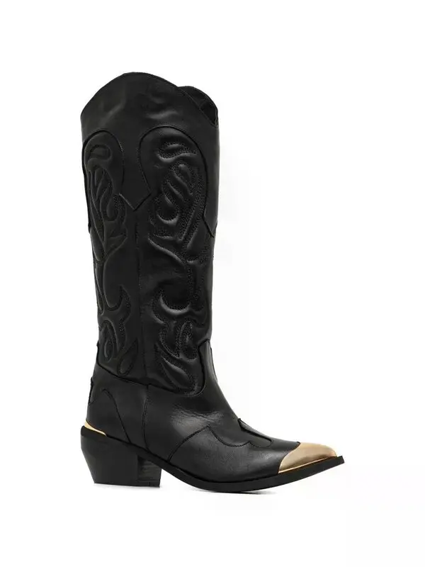 Just Cavalli Embossed Metal-toe Boots
