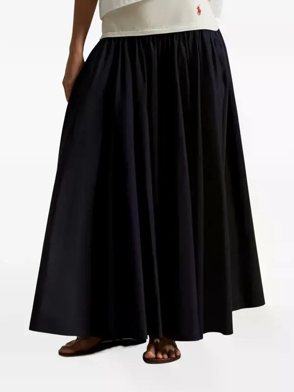 Polo Ralph Lauren Maxi Contrast-waistband Skirt - Blue