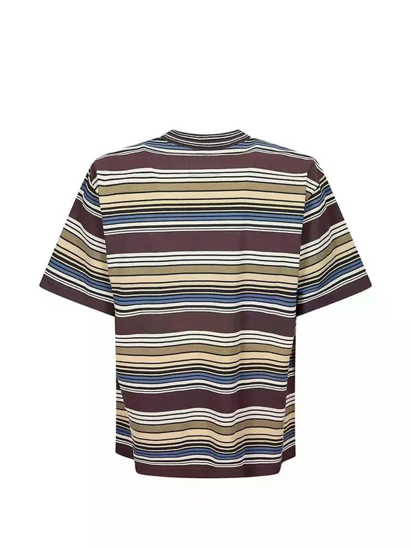 Sacai Horizontal Stripe T-shirt - Brown