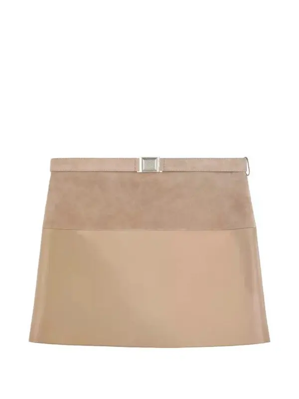 TOD'S Belted Leather Mini Skirt