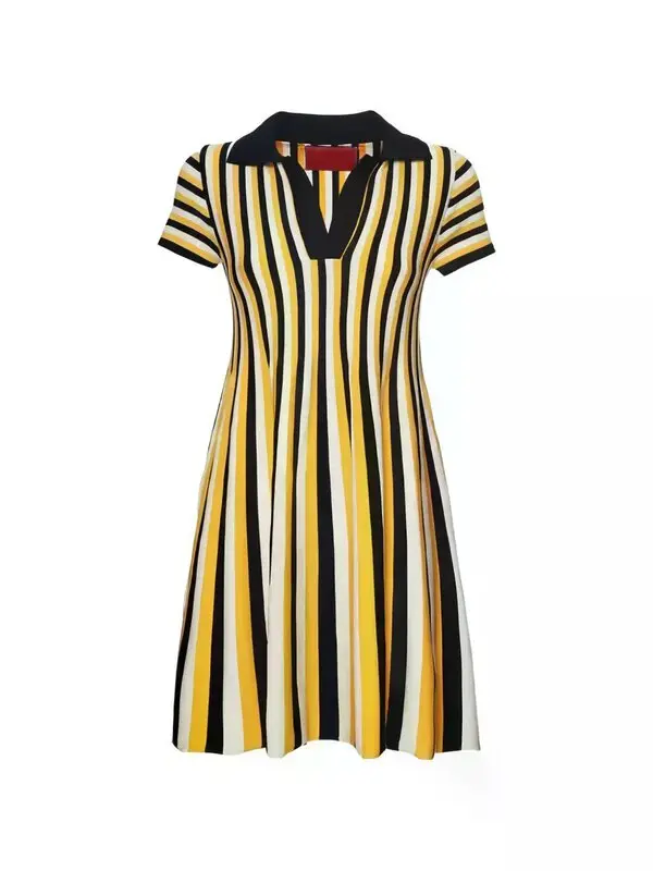 La DoubleJ Plaza Striped Collar Mini Dress