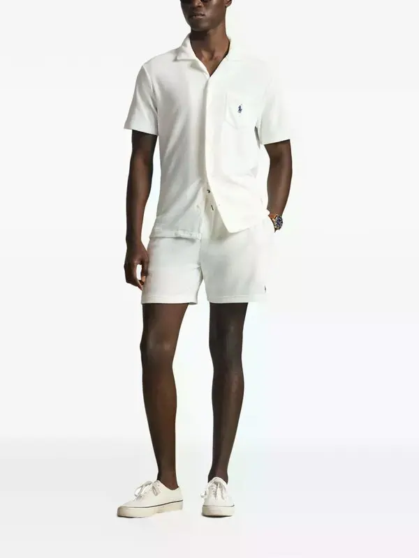 Polo Ralph Lauren Custom Slim Fit Terry Camp Shirt - White
