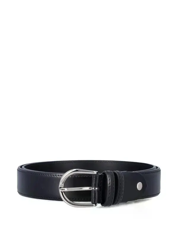FABRIZIO MANCINI Leather Belt - Black