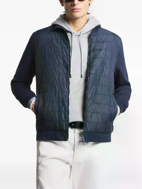 FAY Quilted Zip-up Bomber Jacket