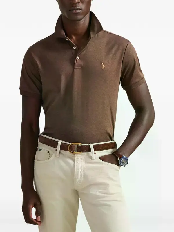 Polo Ralph Lauren Embroidered Polo Shirt - Brown