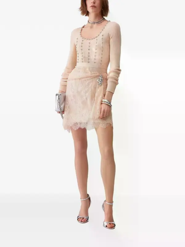 Liu Jo Lace Mini Skirt - Neutrals
