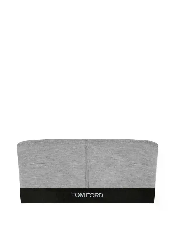 TOM FORD Logo-underband Bra - Grey