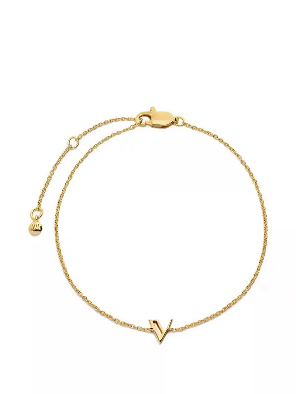 Monica Vinader Initial V Chain Bracelet - Gold