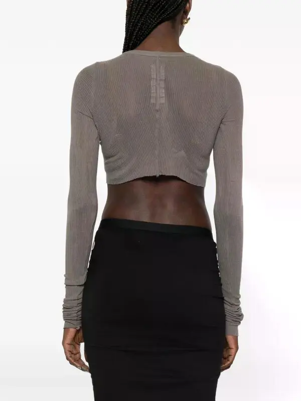 Rick Owens Cropped Long-sleeved T-shirt