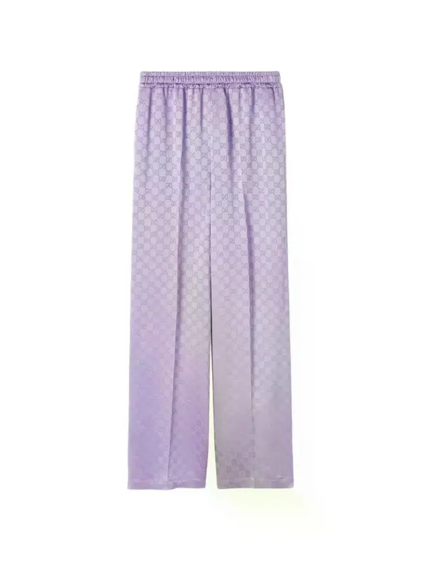 Gucci Jacquard Gg Trousers - Purple